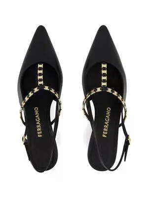 FERRAGAMO Ardea Chain-link Slingback Pumps