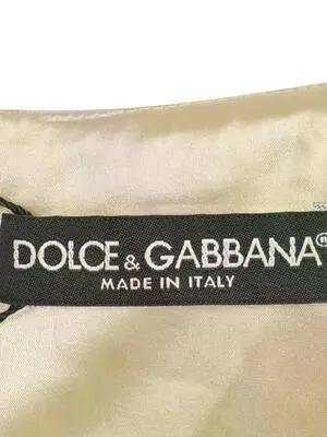 Dolce & Gabbana Rose-print Sleeveless Round Neck Dress