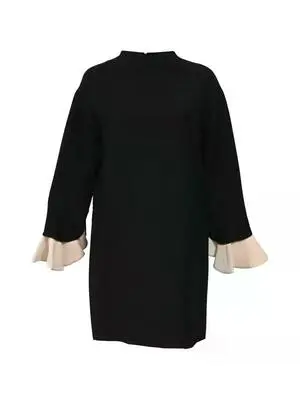 Valentino Garavani Wool Bell-sleeved Shift Dress