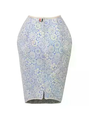 Thom Browne Floral Print Lantern Skirt