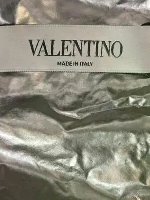 Valentino Garavani Rib Knit Metallic Hooded Jacket