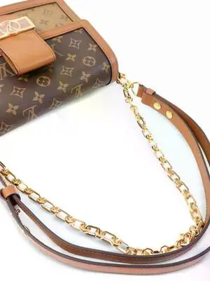 LOUIS VUITTON Dauphine Mm Monogram Reverse Shoulder Bag - Brown