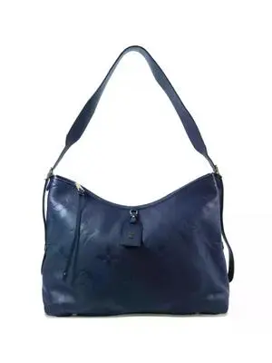 LOUIS VUITTON Monogram Empreinte Mm Carryall Shoulder Bag - Blue