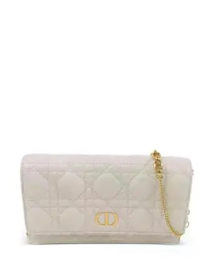 Dior Caro Quilted Shoulder Bag - Neutrals