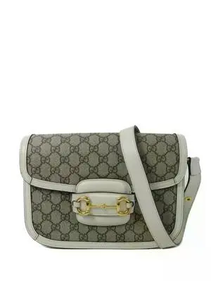 Gucci Horsebit 1955 Gg Supreme Shoulder Bag - Neutrals