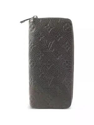 LOUIS VUITTON Monogram Taurillon Zippy Wallet - Black