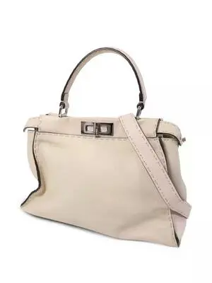 Fendi Medium Peekaboo Shoulder Bag - Neutrals