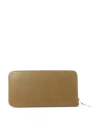 Hermès Silk In Azap Leather Wallet - Neutrals