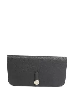 Hermès Dogon Gm Leather Wallet - Black