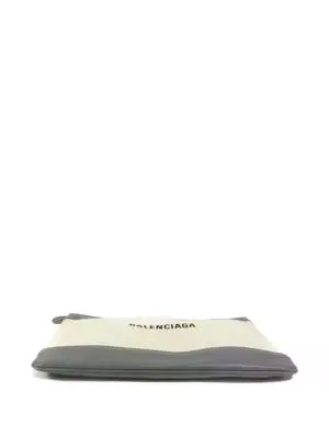 Balenciaga M Clip Canvas Clutch Bag