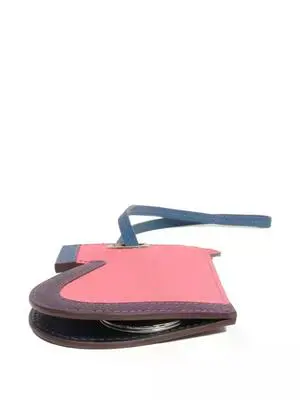 Hermès Camail Leather Key Ring - Pink