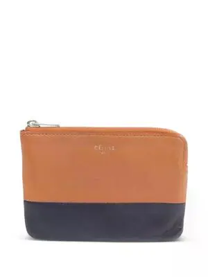 Celine Two-tone Leather Coin Case - Neutrals