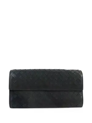 Bottega Veneta Intrecciato-design Wallet - Black