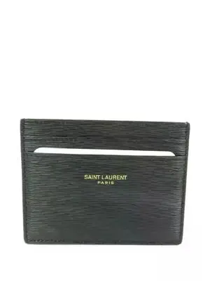 Saint Laurent Logo-detail Card Case - Black
