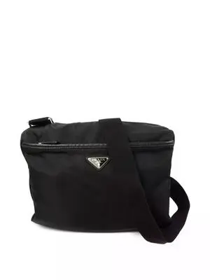 Prada Logo-plaque Shoulder Bag