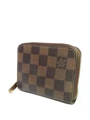 LOUIS VUITTON Damier Ebene Zippy Coin Purse - Brown