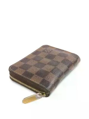 LOUIS VUITTON Damier Ebene Zippy Coin Purse - Brown