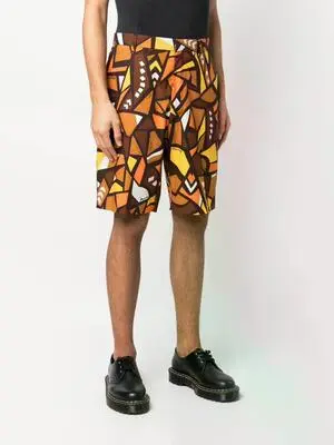 Moschino Mosaic Print Tailored Shorts