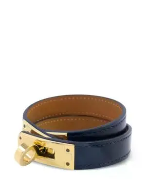 Hermès Kelly Double Tour Leather Bracelet - Blue