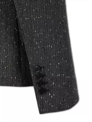 Alexander McQueen Speckled Knit Single-breasted Blazer