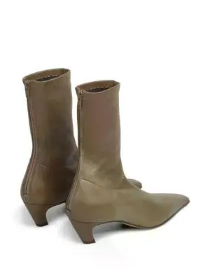 Khaite Arizona Square-toe Ankle Boots - Brown