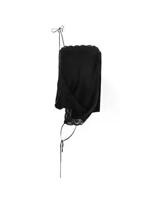 SEEN USERS Name Shifted Slip Lace-trim Top