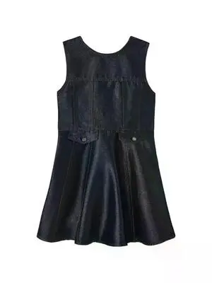 GANNI Panelled Denim Dress - Blue