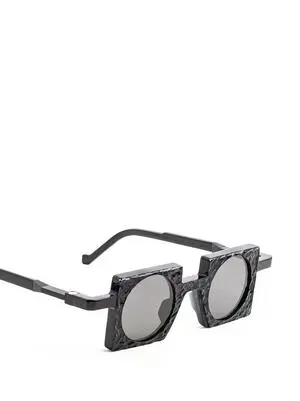 VAVA EYEWEAR Textured Square-frame Sunglasses - Black