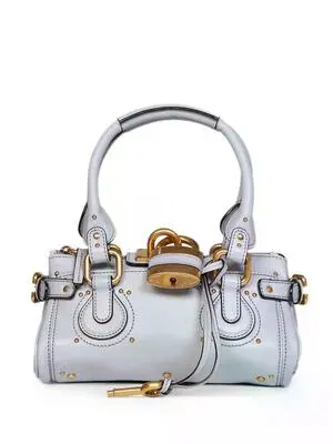 Chloé Stud-embellished Padlock Shoulder Bag - Blue