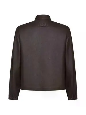 Fendi Selleria Leather Bomber Jacket