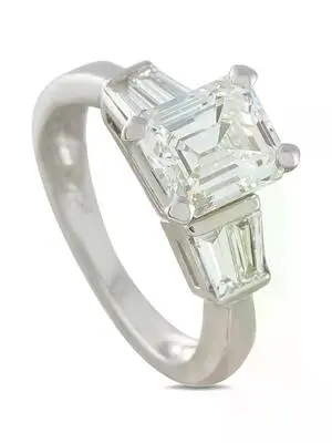 LB EXCLUSIVE 1.87 Ct Tw Emerald Cut Diamond Engagement Ring In 14k White Gold