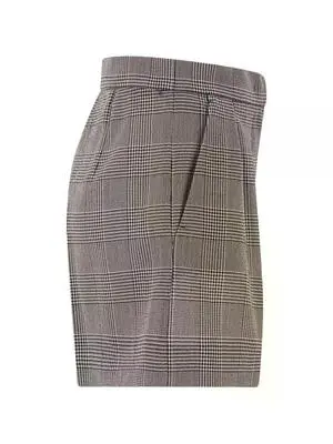 Max Mara Prince Of Wales Check Pleated Shorts - Neutrals