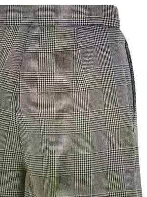 Max Mara Prince Of Wales Check Pleated Shorts - Neutrals