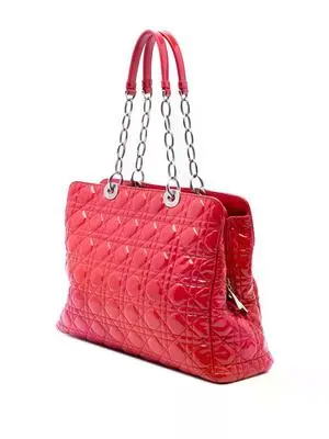 Dior Lady Soft Shopping Tote Bag - Red