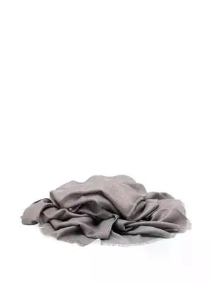 Brunello Cucinelli Metallic-thread Frayed Scarf