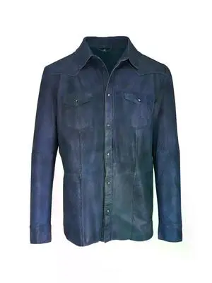 GIMO'S ITALIANA Leather Press-stud Jacket
