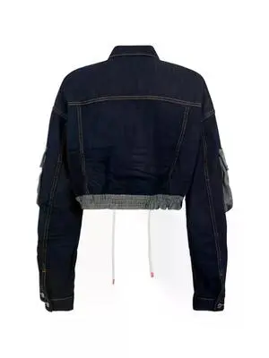 Dsquared2 Multi-pocket Cropped Denim Jacket