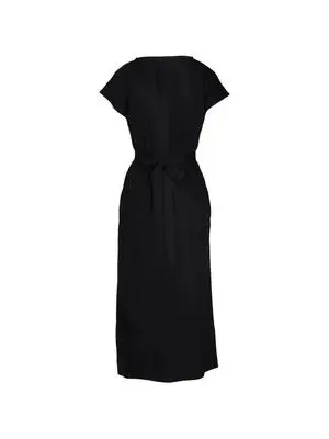 LANVIN Lattice-print Belted Midi Dress