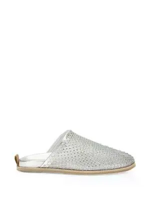 FORTE_FORTE Crystal-embellished Mesh Mules