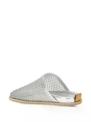 FORTE_FORTE Crystal-embellished Mesh Mules