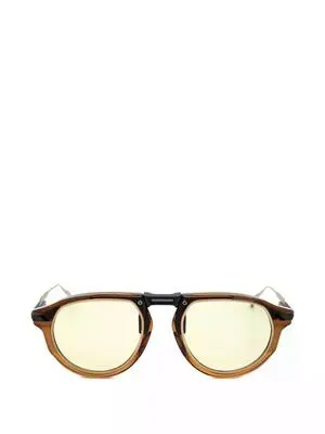 MOVITRA Geometric Frame Sunglasses - Brown