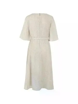 MARCCAIN Animal-pattern Belted Midi Dress