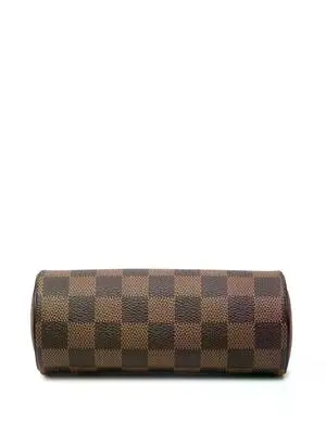 LOUIS VUITTON Damier Ebene Papillon Pochette Handbag - Brown