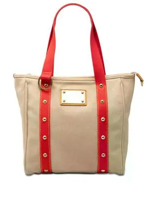 LOUIS VUITTON Antigua Cabas Mm Tote Bag - Red