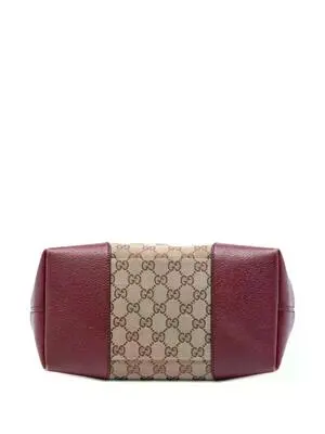 Gucci Gg Canvas Bree Fold Over Tote Satchel