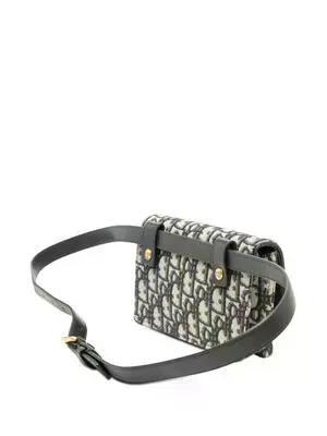 Dior Oblique Canvas Saddle Belt Bag - Blue