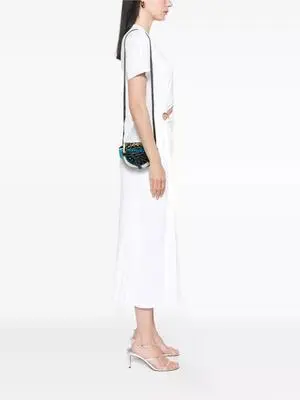 Loewe William De Morgan Embroidered Floral Gate Mini Bag - Blue