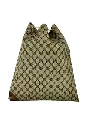 Gucci Gg Supreme Canvas Drawstring Backpack