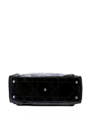 Dior Patent Cannage Le Trente Tote Bag - Black