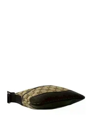 Gucci Small Gg Canvas Perforated Crossbody Bag
